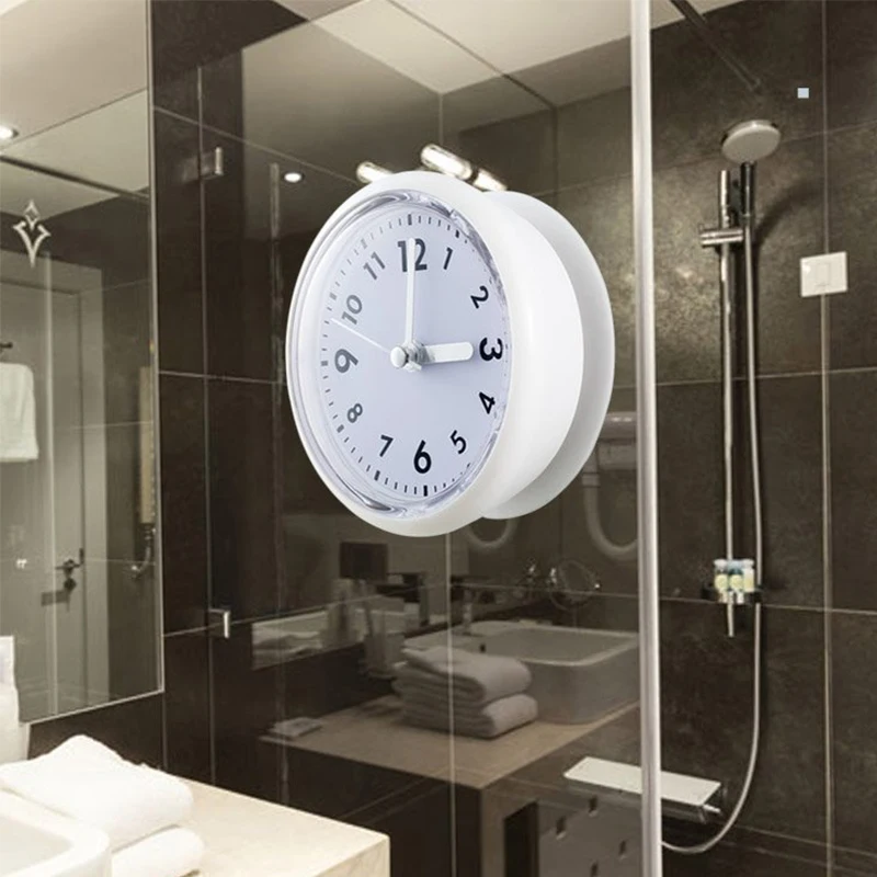 Wholesale Bath Suction Wall Clock Silicon Rubber Cute Waterproof
