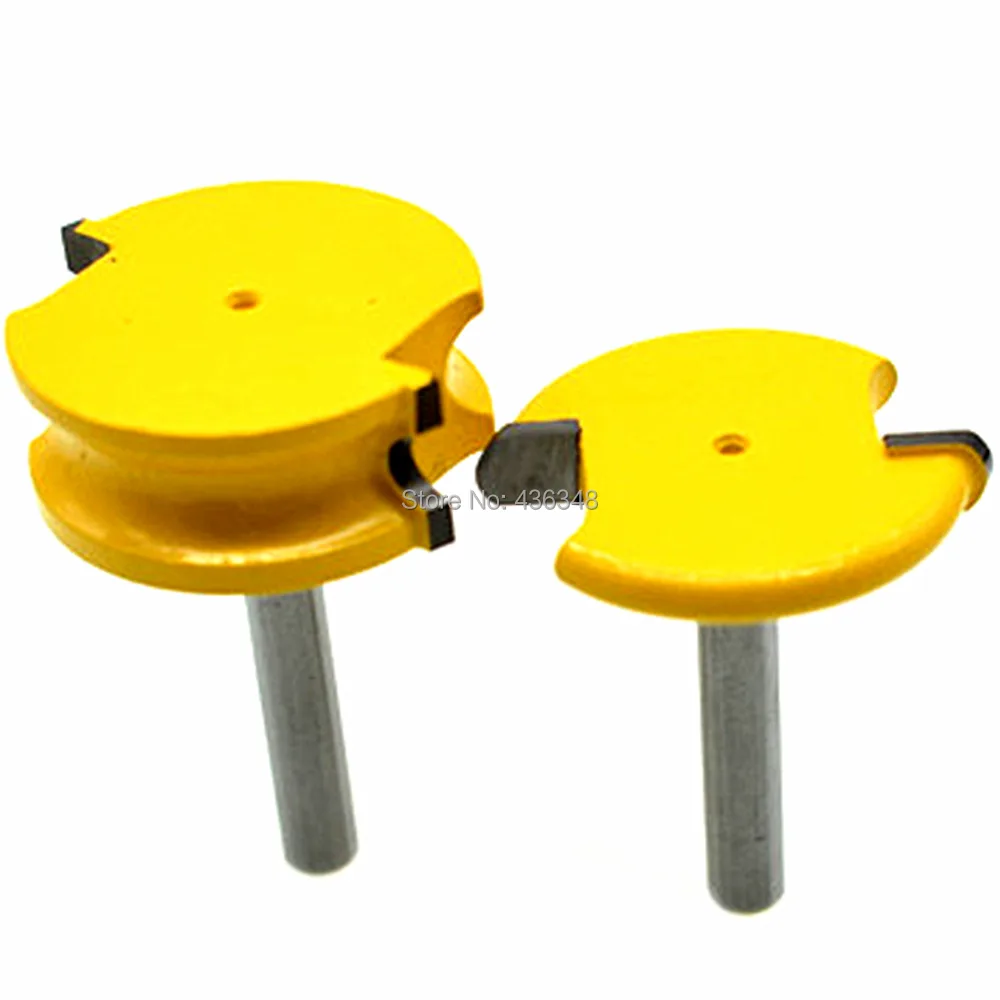 2pcs 1/4" Shank Canoe Joint Flute Bead Router Bit Woodworking Drill Bit ...