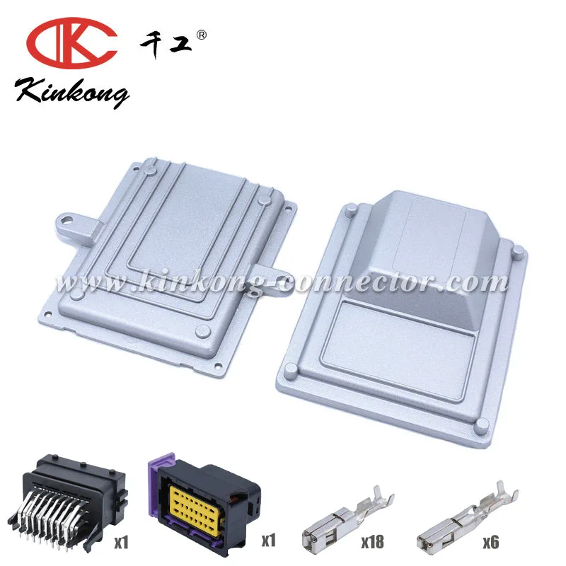 Kinkong 24P ECU 맞춤형 전기 방수 엔진 컨트롤 박스, PCB 커넥터 포함|커넥터| - AliExpress