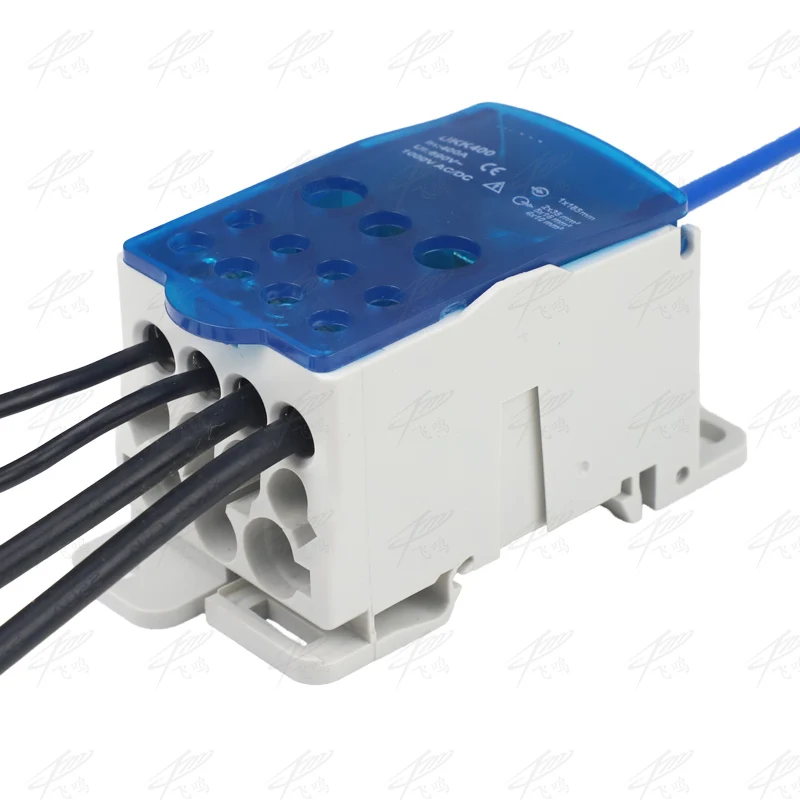 UKK400A 터미널 블록 1 in many Out Din 레일 배전함 범용 전선 커넥터 전원 정션 박스|터미널 블럭 ...