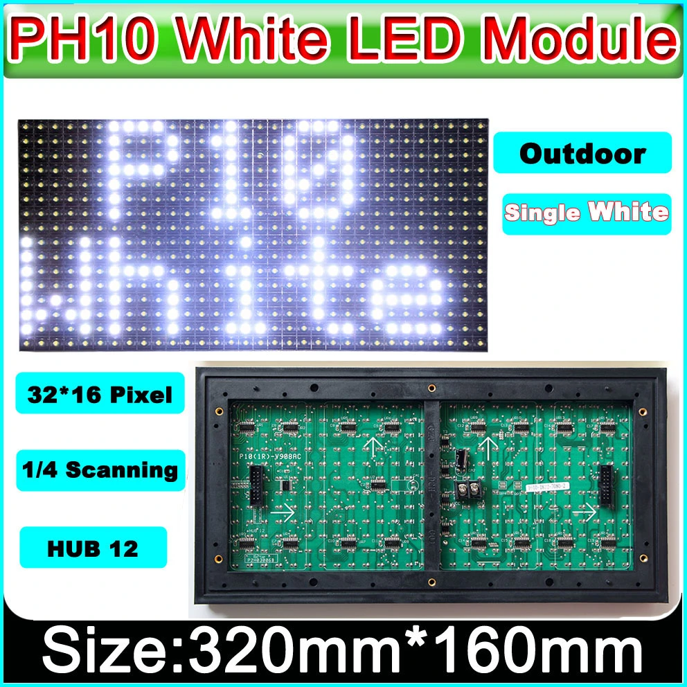 Led Scrolling Billboard Module P10 Outdoor Waterproof White Color Led ...