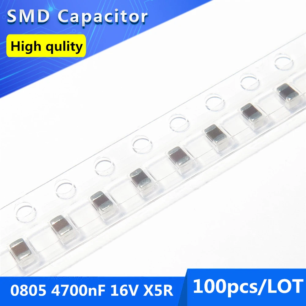 2012 0805 Thick Film Chip Multilayer Ceramic Capacitor 4.7UF 16V X5R 10% 100pcs|Voltage ...