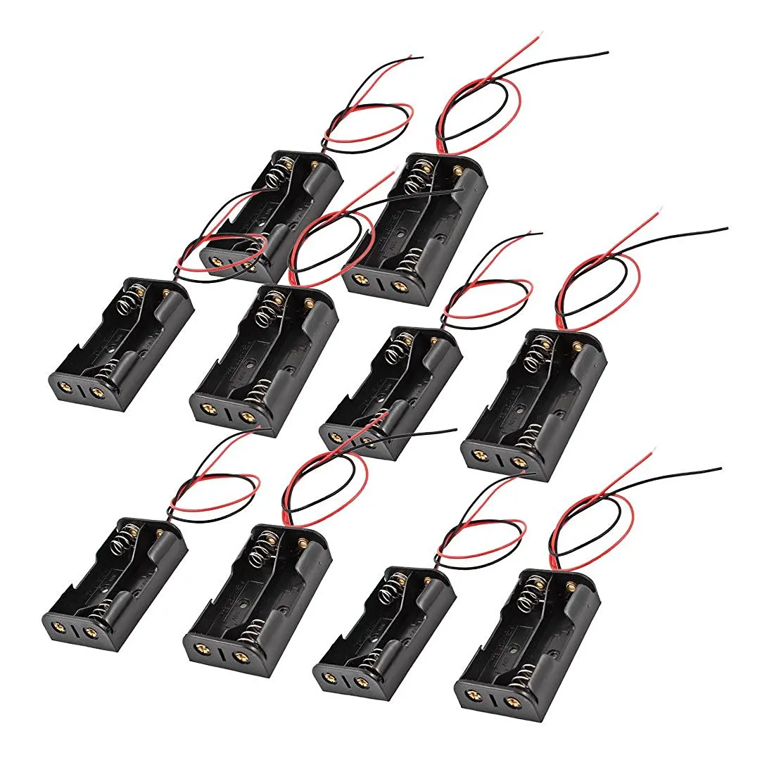 MAHA Hot Wired 2 x 1.5V AA Battery Holder Plastic Case Storage Box 10 ...