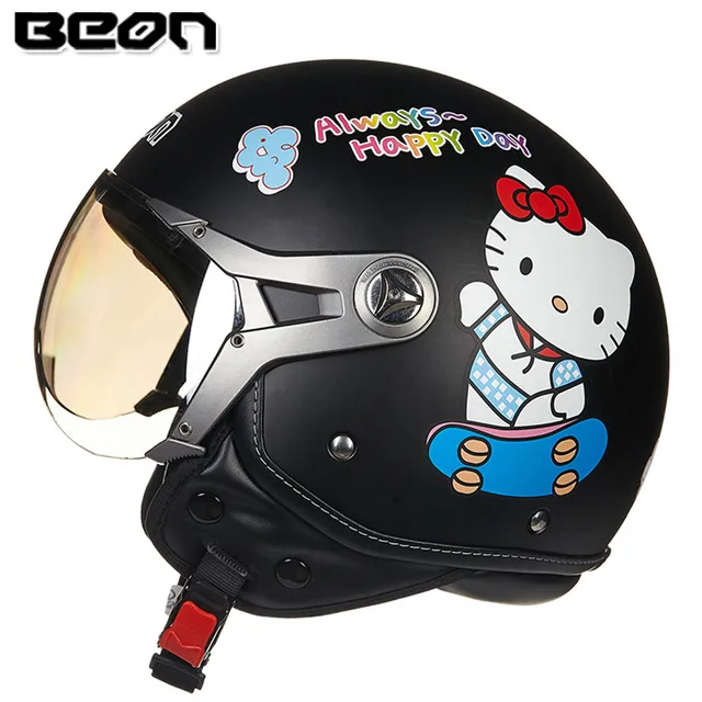 New arrival Women's motorcycle helmet Beon vintage helmet Hello kitty ...