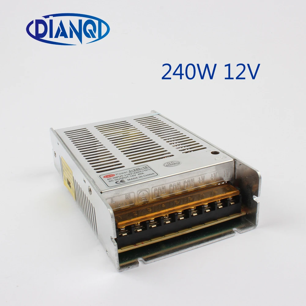 Switching power supply Driver 240W 12V 20A 240 12 Silver LED Strip ...