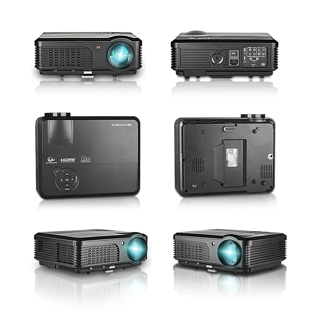 A6 светодиодный проектор для домашнего кинотеатра, мобильный проектор ...