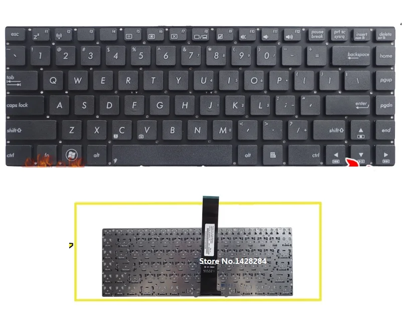 SSEA teclado US para ordenador portátil Asus, sin marco, para U37 ...