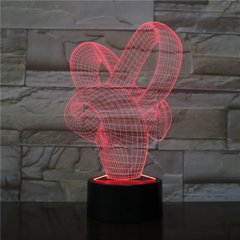 Abstract 3D Lamp LED NightLight light Acrylic lamp Atmosphere Desk ...