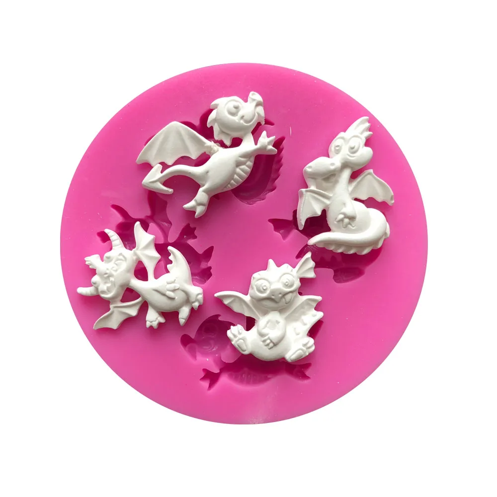 DIY Epoxy Resin Dragon Shape Fondant Cake Baking Decoration Chocolate ...