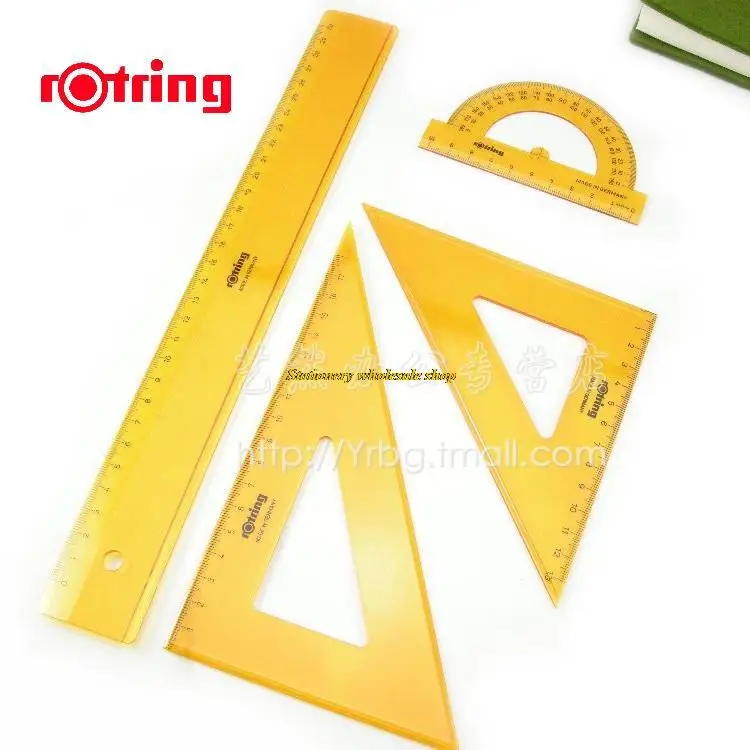 Germany-Rotring-red-ring-original-geometric-triangle-protractor-ruler ...