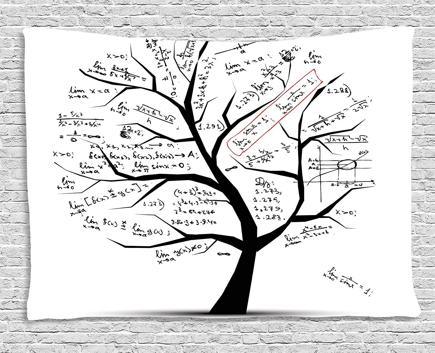 Mathematics Classroom Decor Tapestry By Math Tree Branches Complex ...