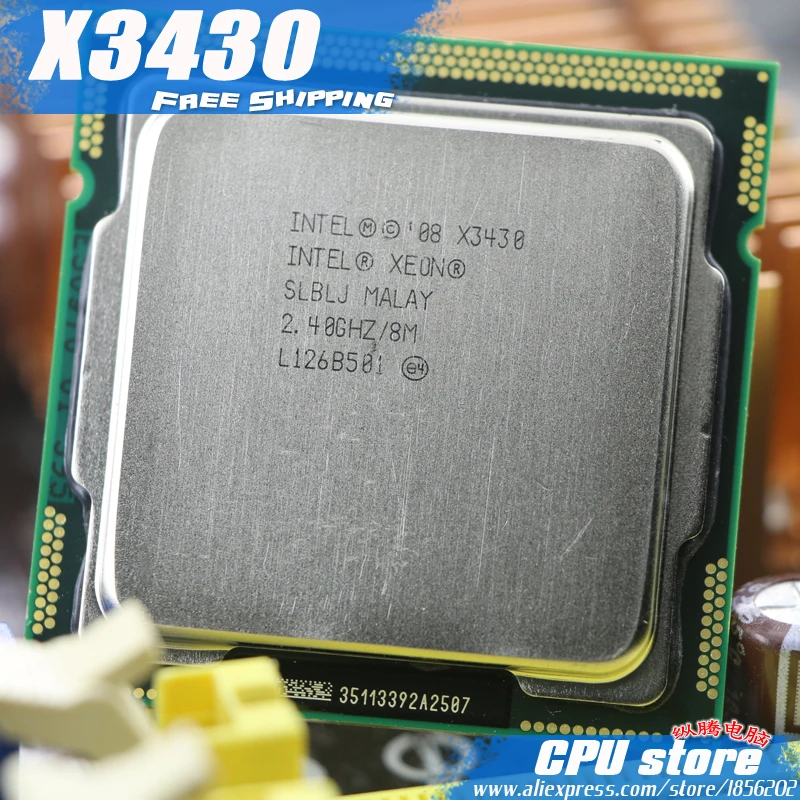 Aliexpress.com : Buy Intel Xeon X3430 cpu, / 2.4GHz / LGA1156 / 8MB ...
