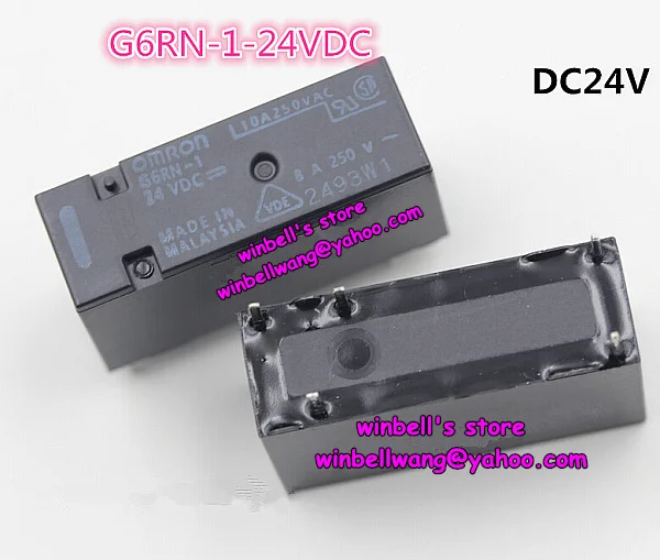 Novo 5 v 12 v 24 v 8a 5 pinos relay G6RN 1, em estoque ~|relay switch ...