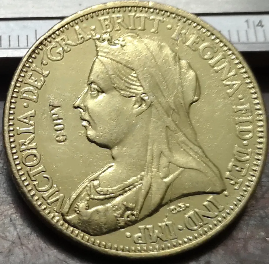 1893 United Kingdom 1 Sovereign - Victoria 3nd Portrait .9999 Pure Gold ...