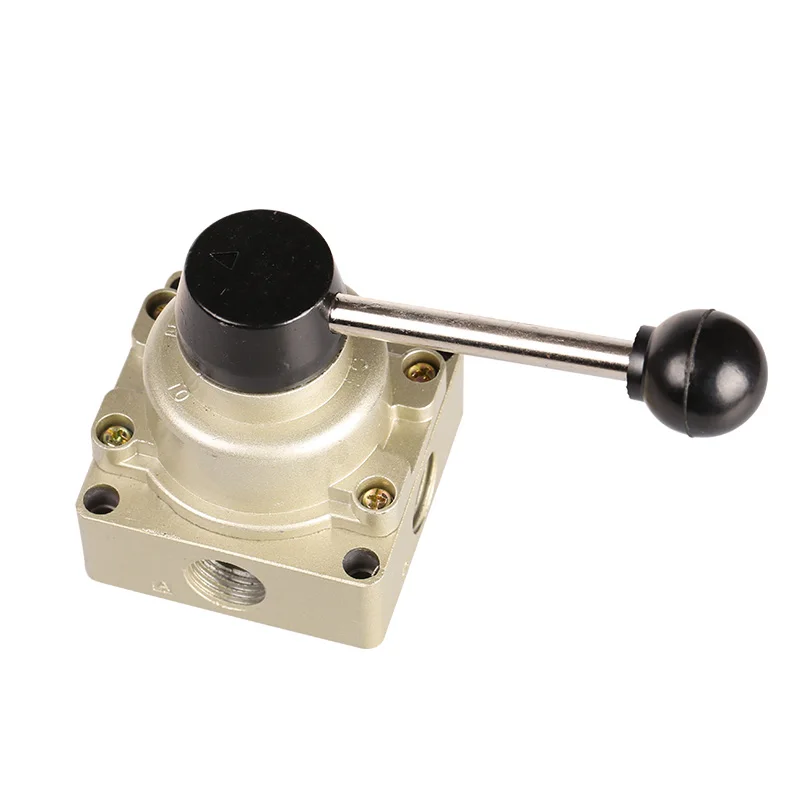 1pcs New HV 03 4 Port 3 Position 3/8" BSPT Hand Operated Pneumatic ...