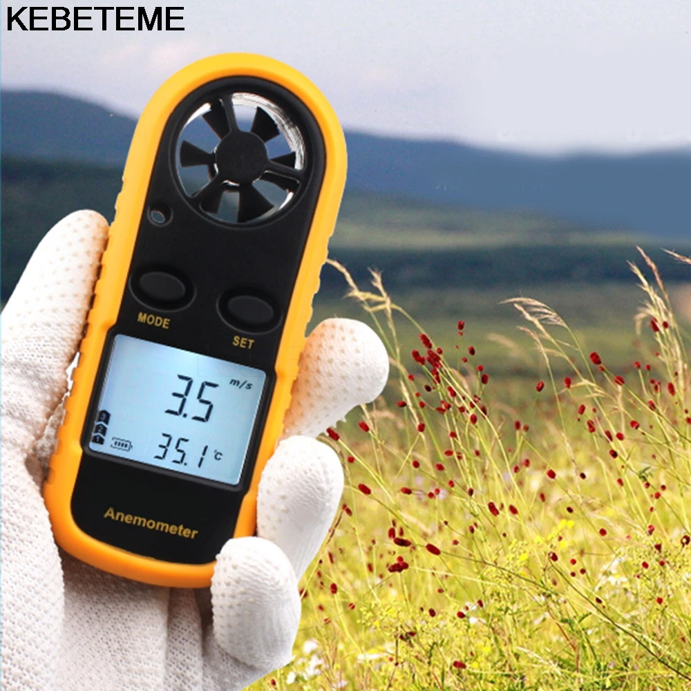 Smart Anemometer Digital Hand held Wind Speed Gauge Meter Thermo ...