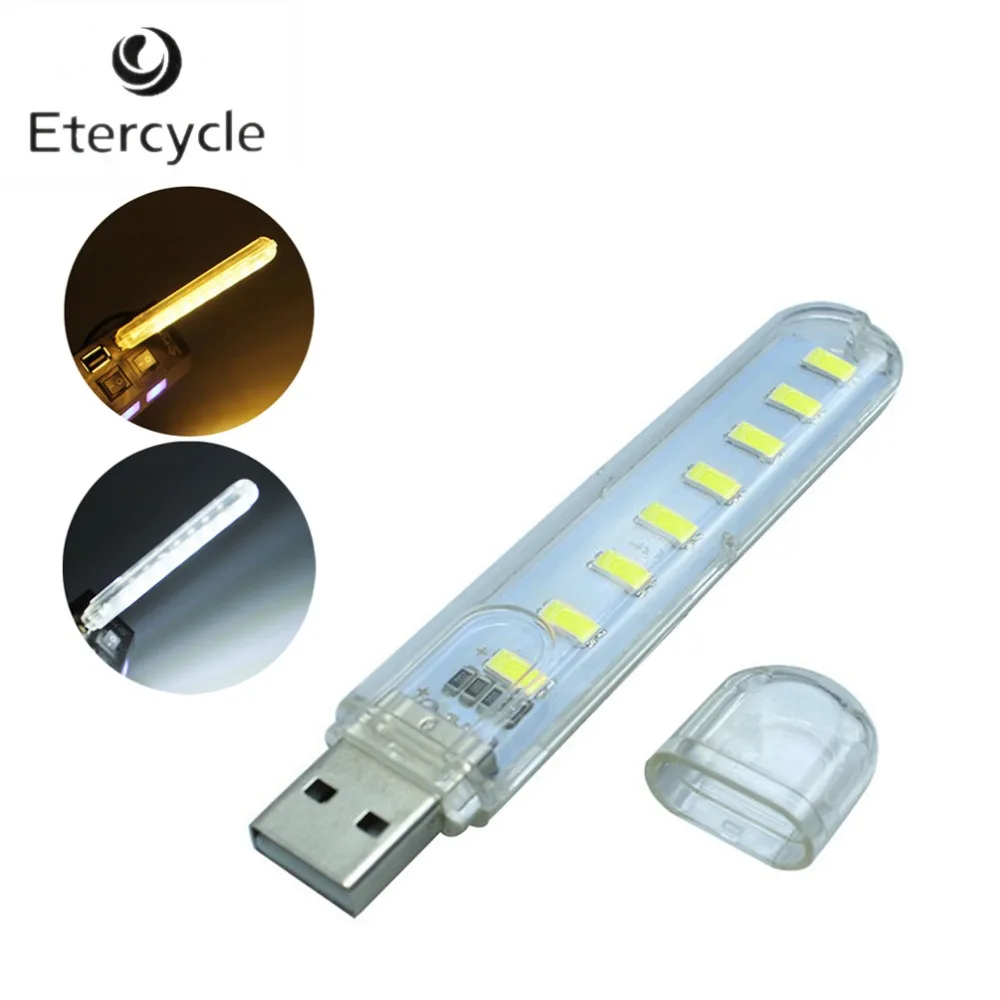 Portable 5730 smd 8 led usb luce per pc desktop laptop notebook lettura ...