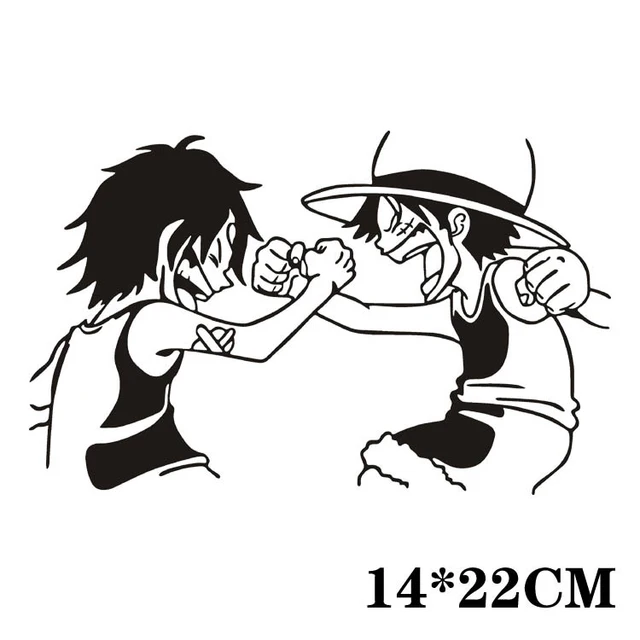 One Piece luffy Ace Car Stickers Vinyl Decal 14x22CM - One piece ...