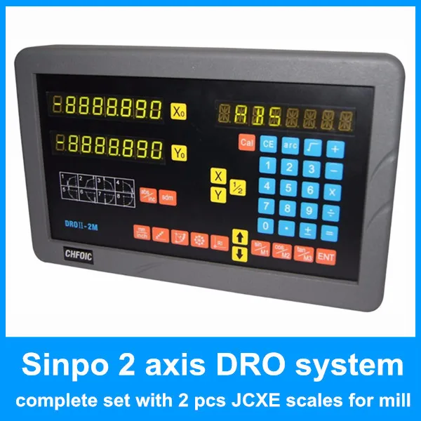 Free shipping milling machine 2 axis DRO system Sinpo DRO 2M digital ...