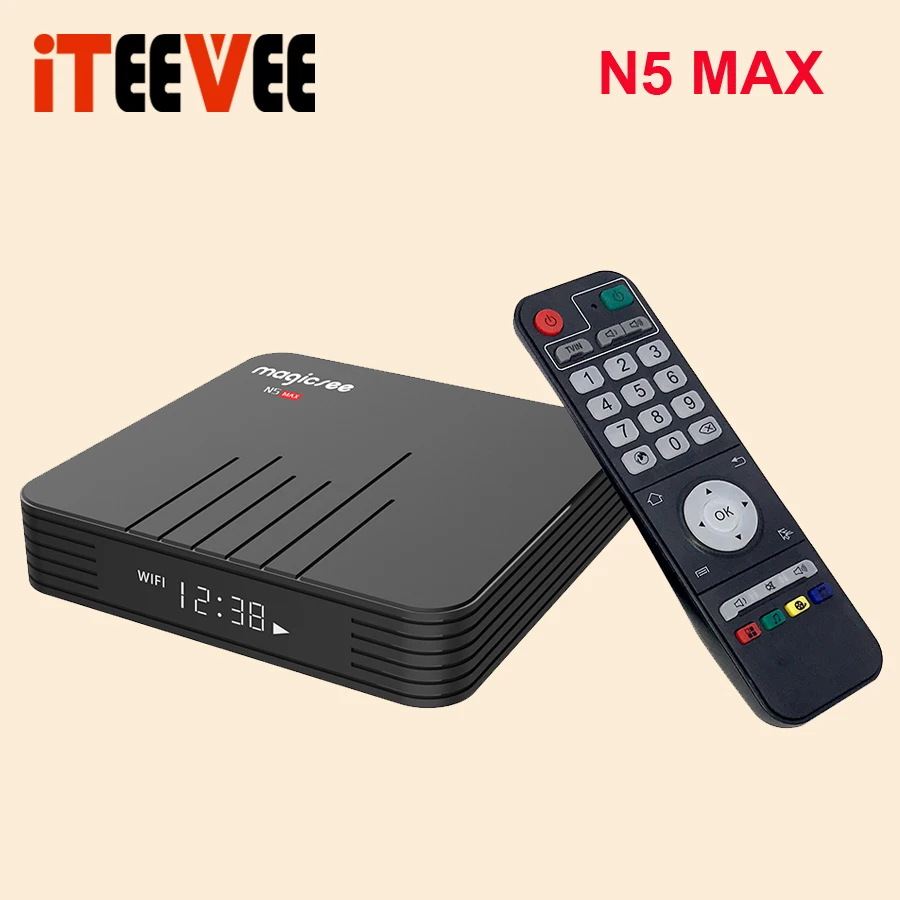1pc Magicsee N5 Max Amlogic S905x3 Android 9.0 Tv Box 4g 32g/64g Rom 2. ...