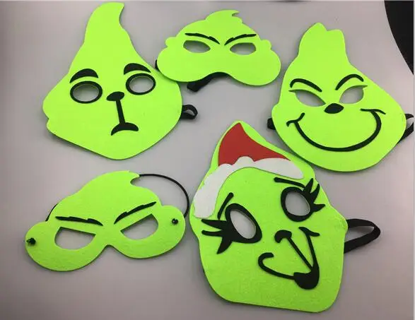 5pcs How the Grinch Stole Christmas The Grinch Cosplay Kids Birthday ...