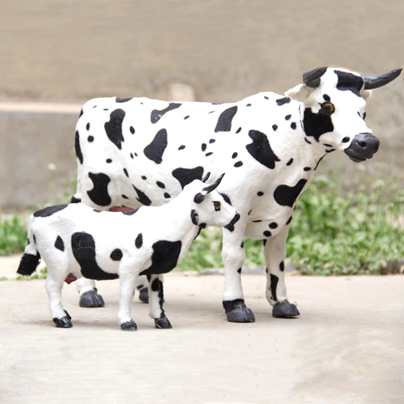 Lin artificial animal cow model of dairy products cow toy decoration ...