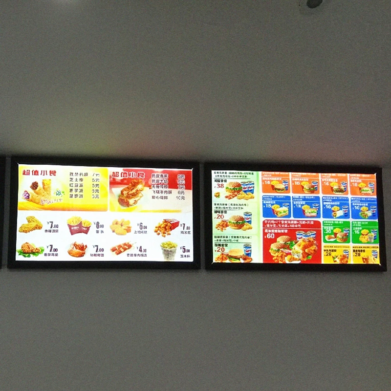 A1-Size-Ultra-Slim-Wall-Mounted-Magnetic-Black-Color-Aluminum-Frame-LED ...