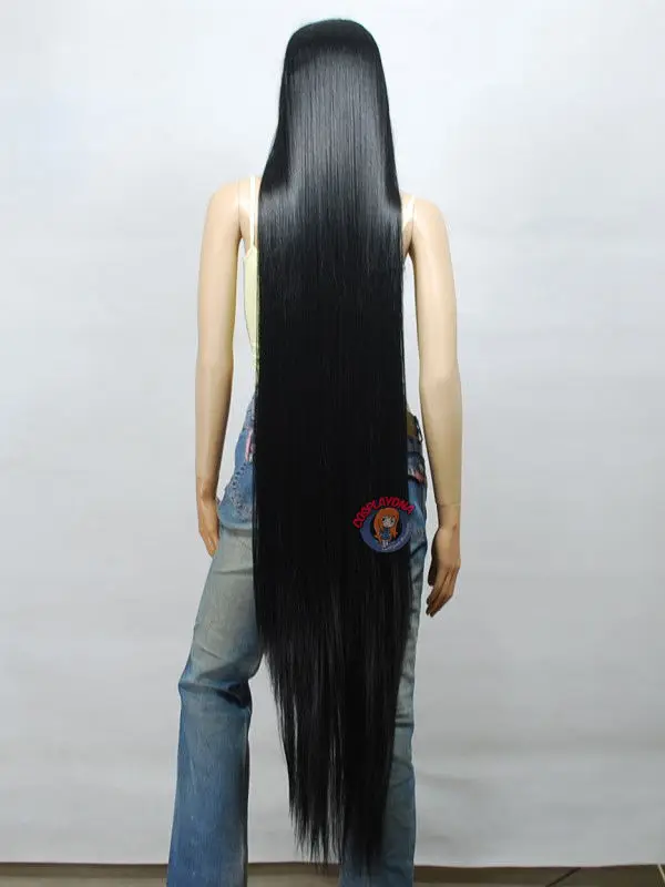 Extremely Long Black Wig