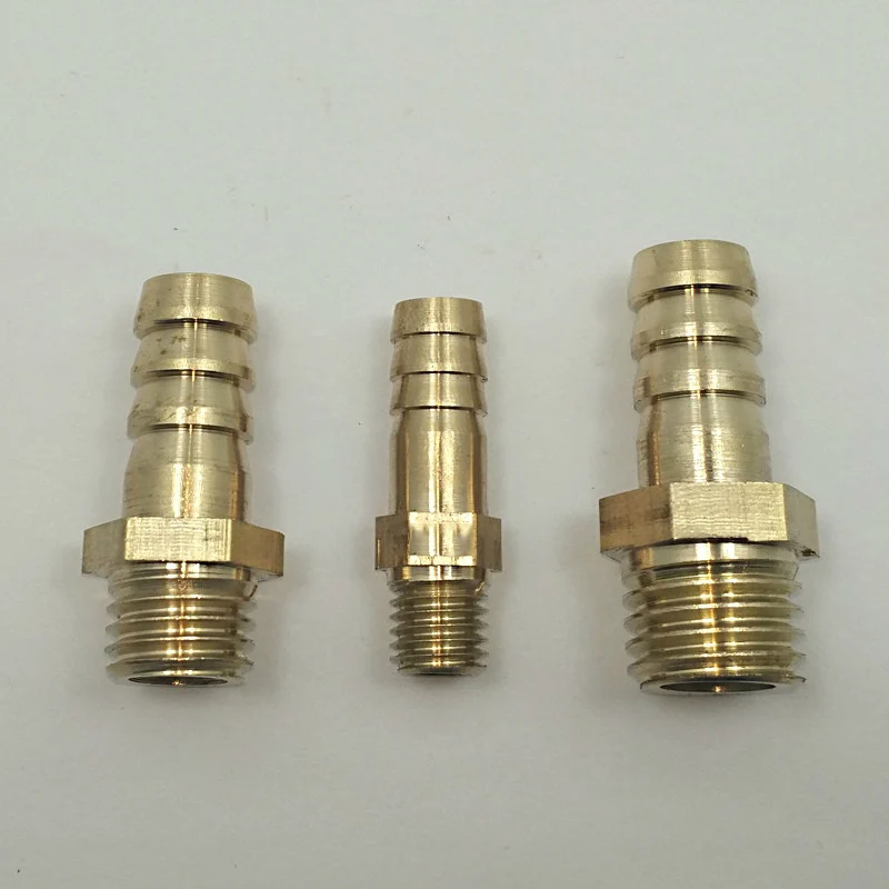 8mm Hose Barb X M8 1mm Male Metric Thread Brass Barbed Fitting Coupler