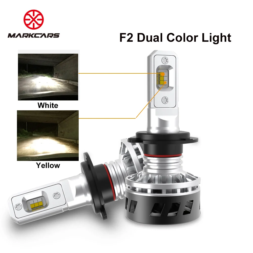 MARKCARS F2 H7 LED CSP Chips Car Headlight H4 H11 H13 H16 9005 9007 ...