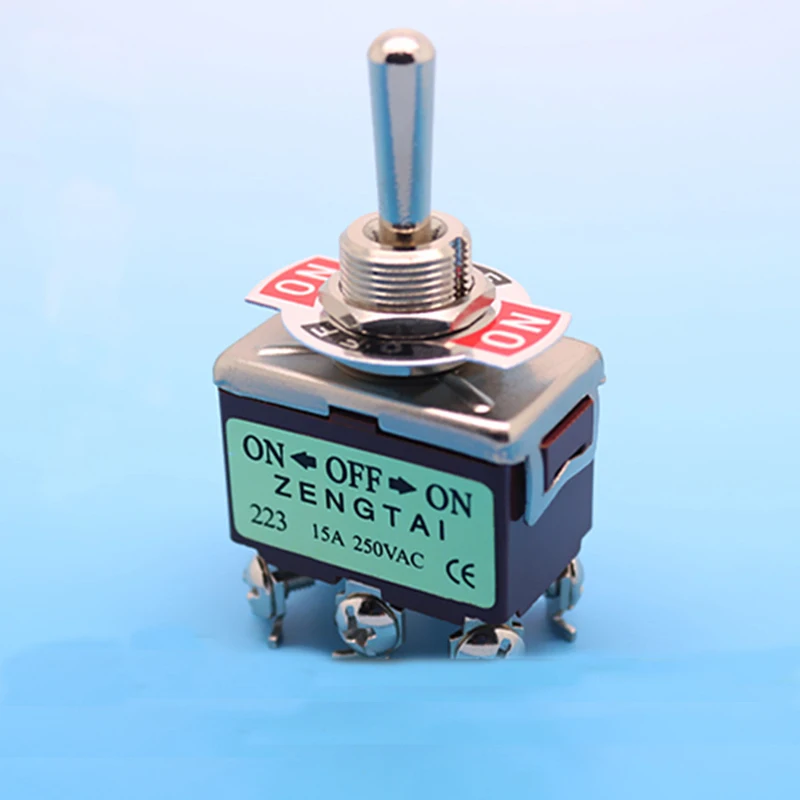 toggle switch 15A 250V Copper plated silver contacts 6 pin 3 gear 233 ...