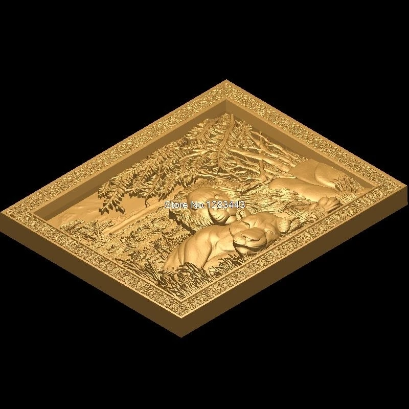 Panno Leons 3d Model Relief Figure Stl Format The Lion 3d Model Relief