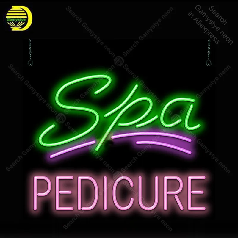 Neon Sign For Spa With Pedicure Neon Light Sign Business Display Glass ...