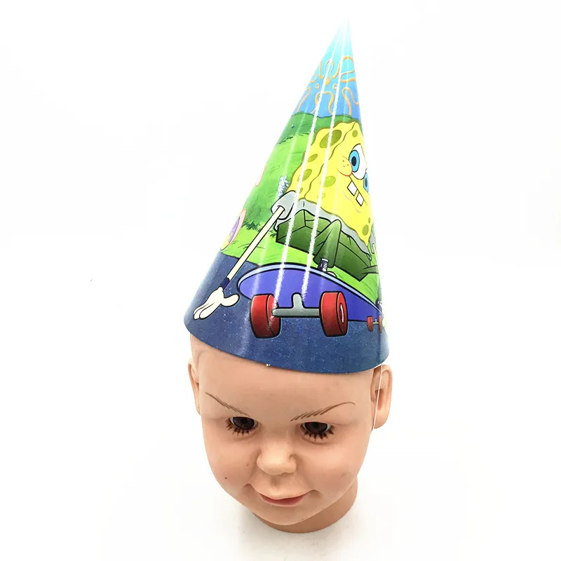 6PCS SPONGEBOB THEME PARTY HATS SPONGEBOB HATS BABY SHOWER PARTY ...