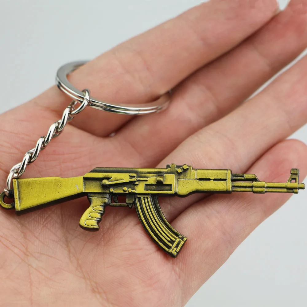 High simulation Counter Strike AK47 Guns 8*2.6cm rifle Keychain CS ...
