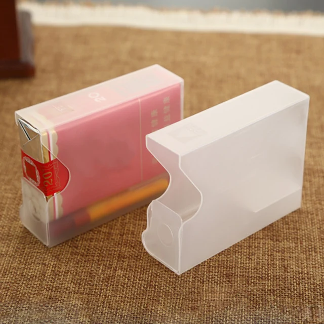 New Transparent Cigarette Case Portable Plastic Cigarette Case Tobacco ...