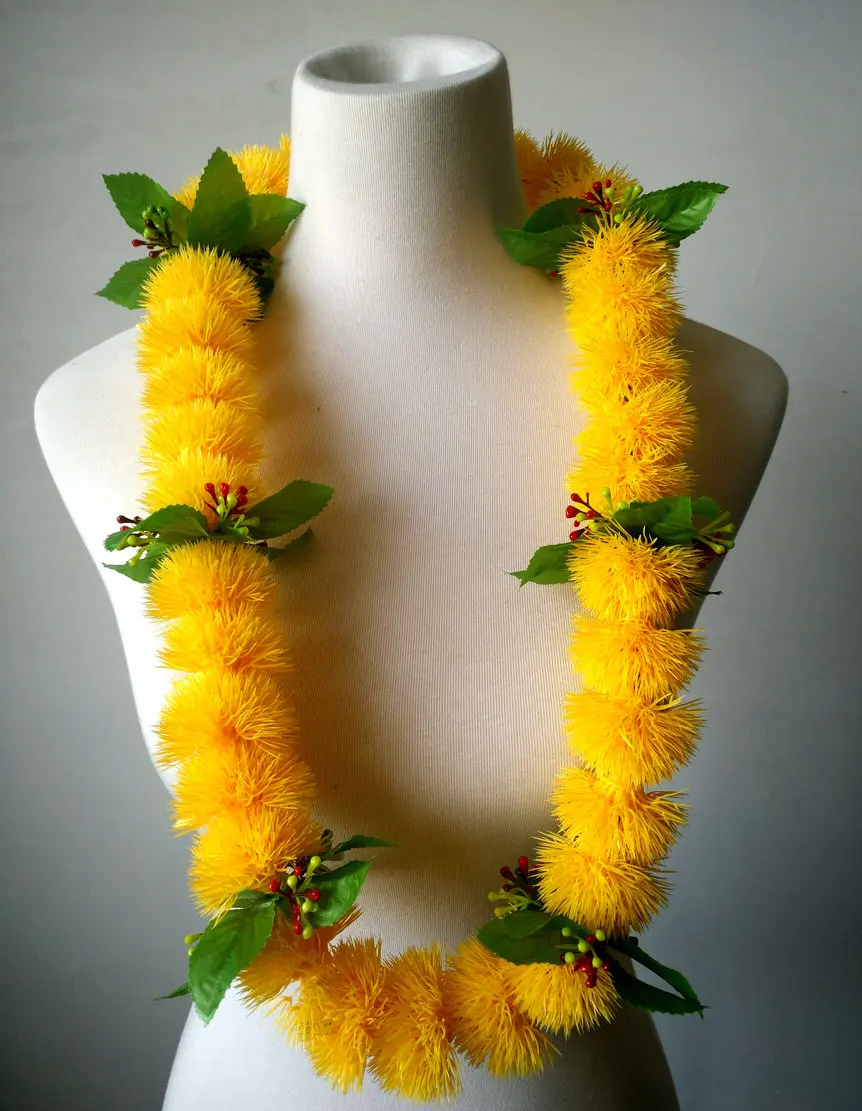 Free-Shipping-CH0335A-50Pcs-lot-90cm-Plastic-Lehua-Lei-Hawaii-Hula ...
