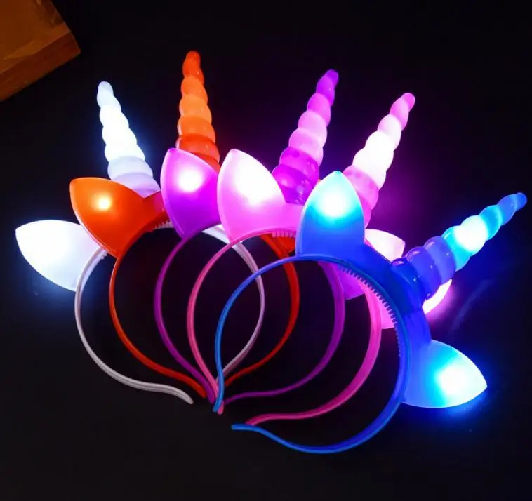 Glow unicorn headband kids adult light up led headbands Christmas ...