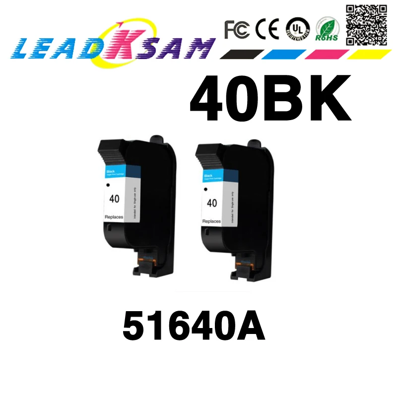 Cartuchos de tinta negros 51640A, compatibles con HP40 40, Designjet ...