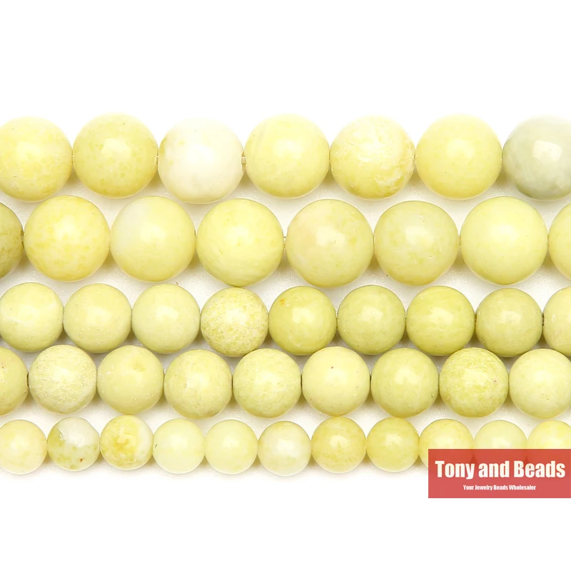 Natural-Stone-Lemon-Jasper-Loose-Beads-4-6-8-10-12MM-Pick-Size-for ...