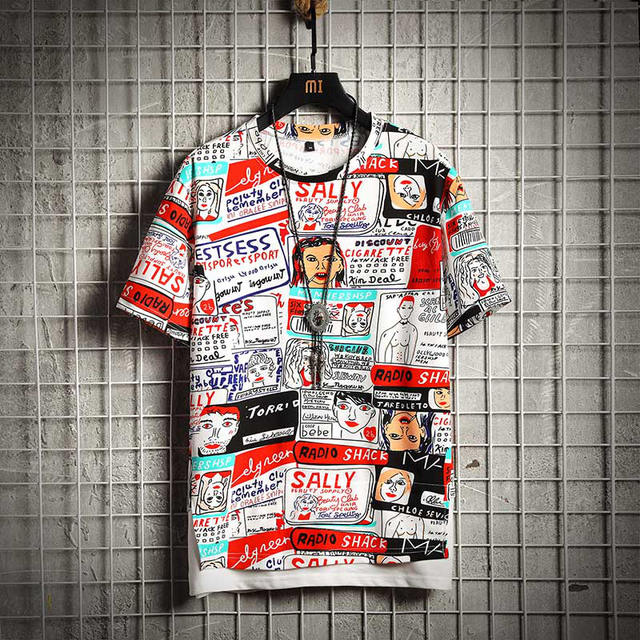 Funny Cartoon Casual Graphic Tees Bugs Bunny Printed T-shirt