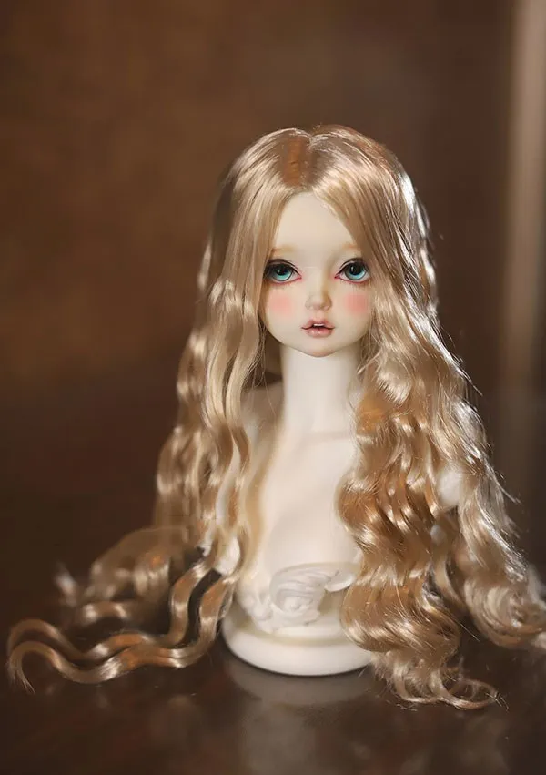 Top Quality 1 3 1 4 1 6 Gold Wavy Curls BJD Hair SD Doll Wig in Dolls top-quality-1-3-1-4-1-6-gold-wavy-curls-bjd-hair-sd-doll-wig-in-dolls