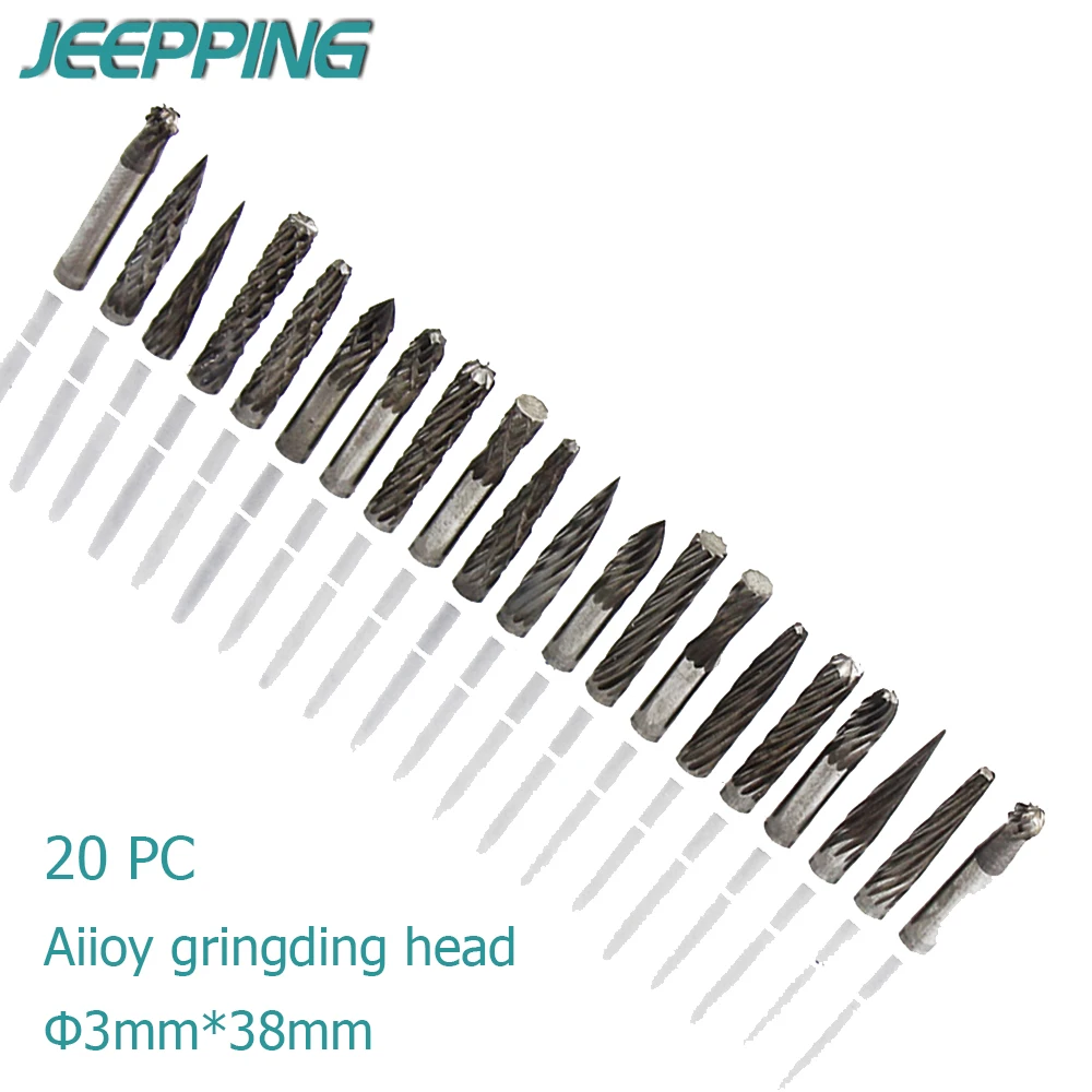 20 Pieces Dreme Tungsten Carbide Rotary Burrs Abrasives Set for Dremel ...