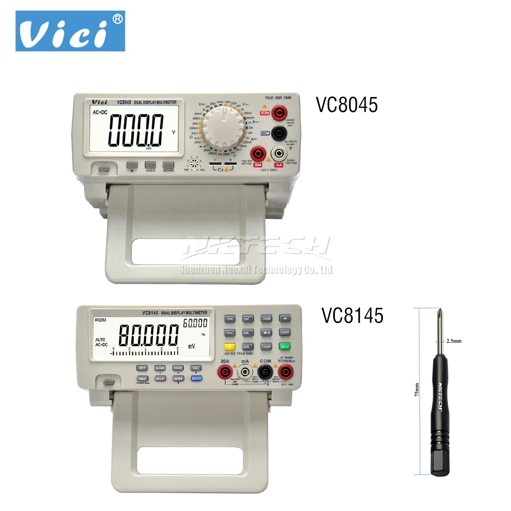 VC8145 VC8045 4 7/8 VICI DMM Digital Bench Top Multimeter True RMS ...