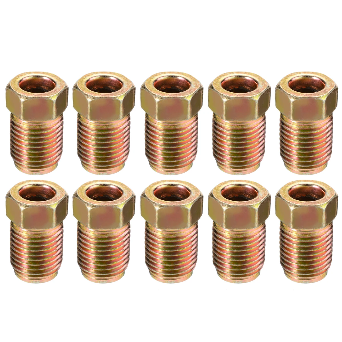 Mayitr 10Pcs Set 10mm x 1mm Male Short Brake Pipe Screw Nuts for 3 16