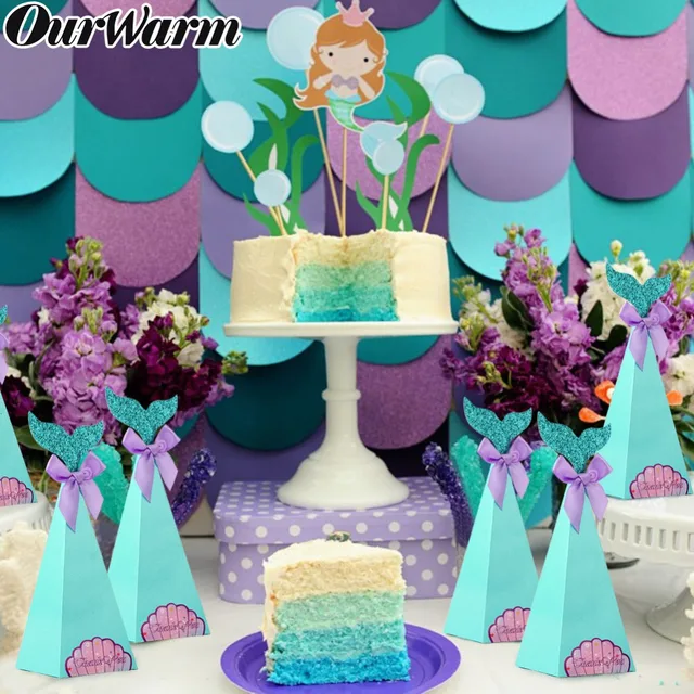 10pcs Mermaid Candy Boxes Little Mermaid Party – Katonia House