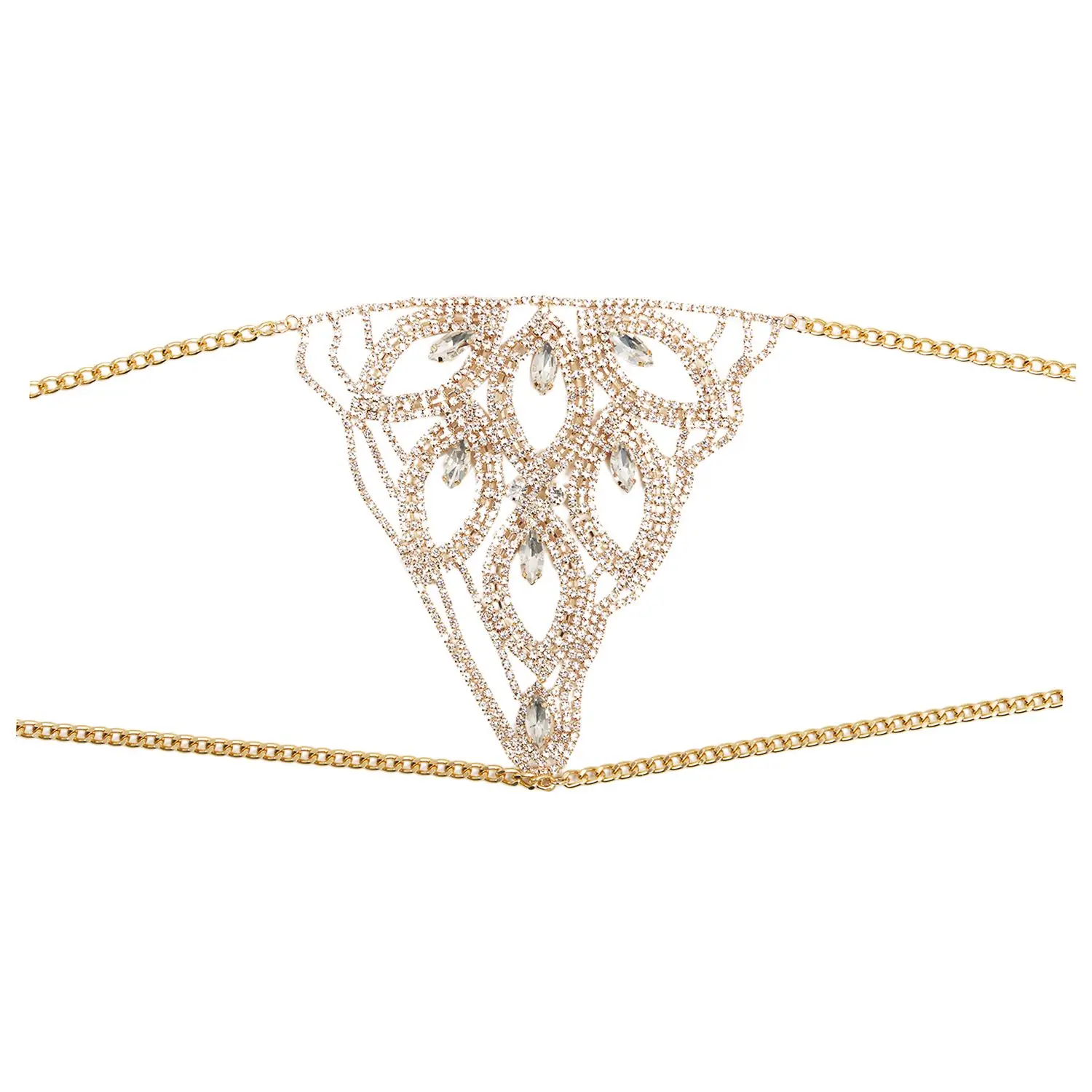 Fashionable Sexy Body Chain Hollow Out Underwear Accessories Crystal