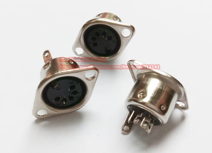 NCHTEK 5 Pin DIN Female Jack Cable Connector Adapter, 5 Pin Plug Panel ...