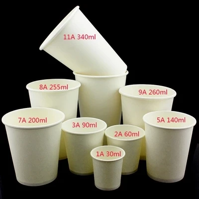 One 1 ounce 30ml pure white mini tasting tasting paper cups 5 ounces of ...