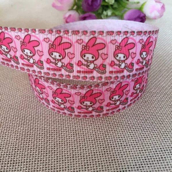 1 "25MM Kawaii free shipping 5 yards new cartoon my melody ribbon ...